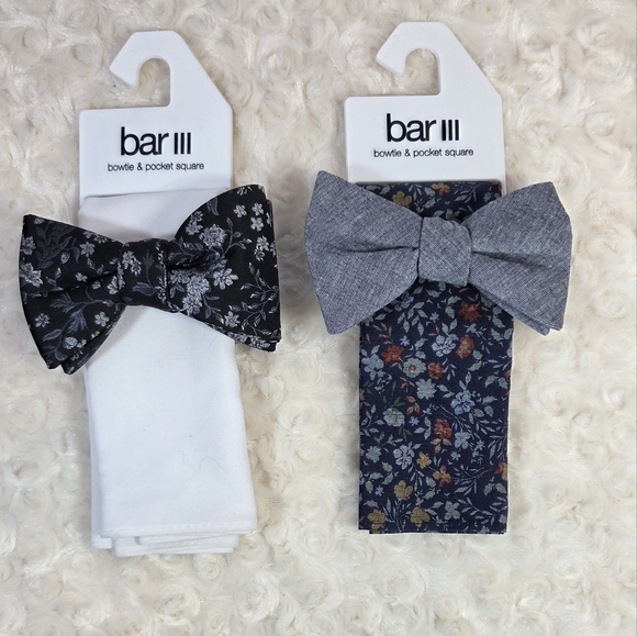 Bar III | Accessories | Bar Iii 2 Bow Tie And Pocket Square Bundle ...